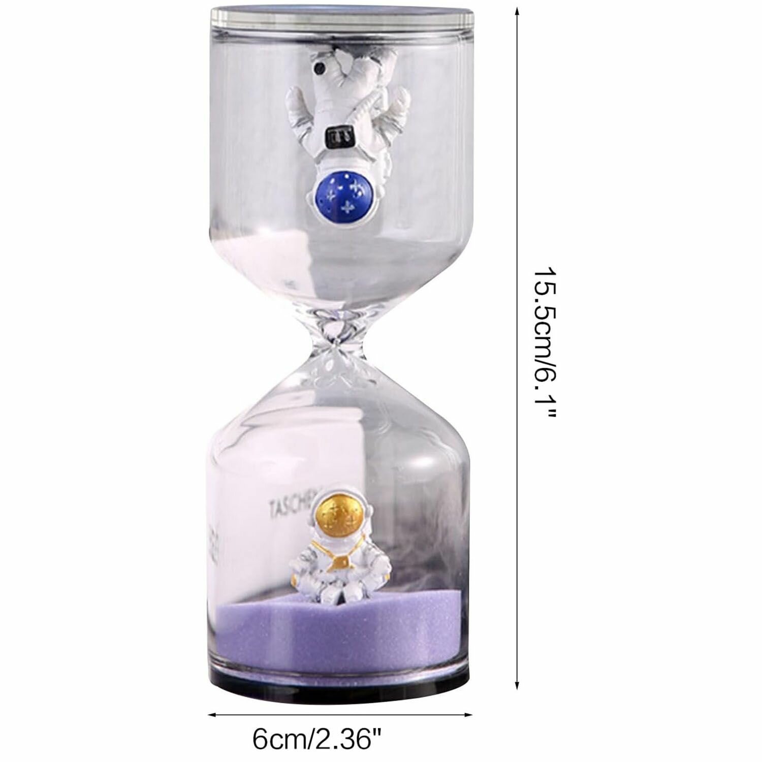 Песочные часы, на 60мин, перекидные, фиолетовые, прямоугольные, 1шт