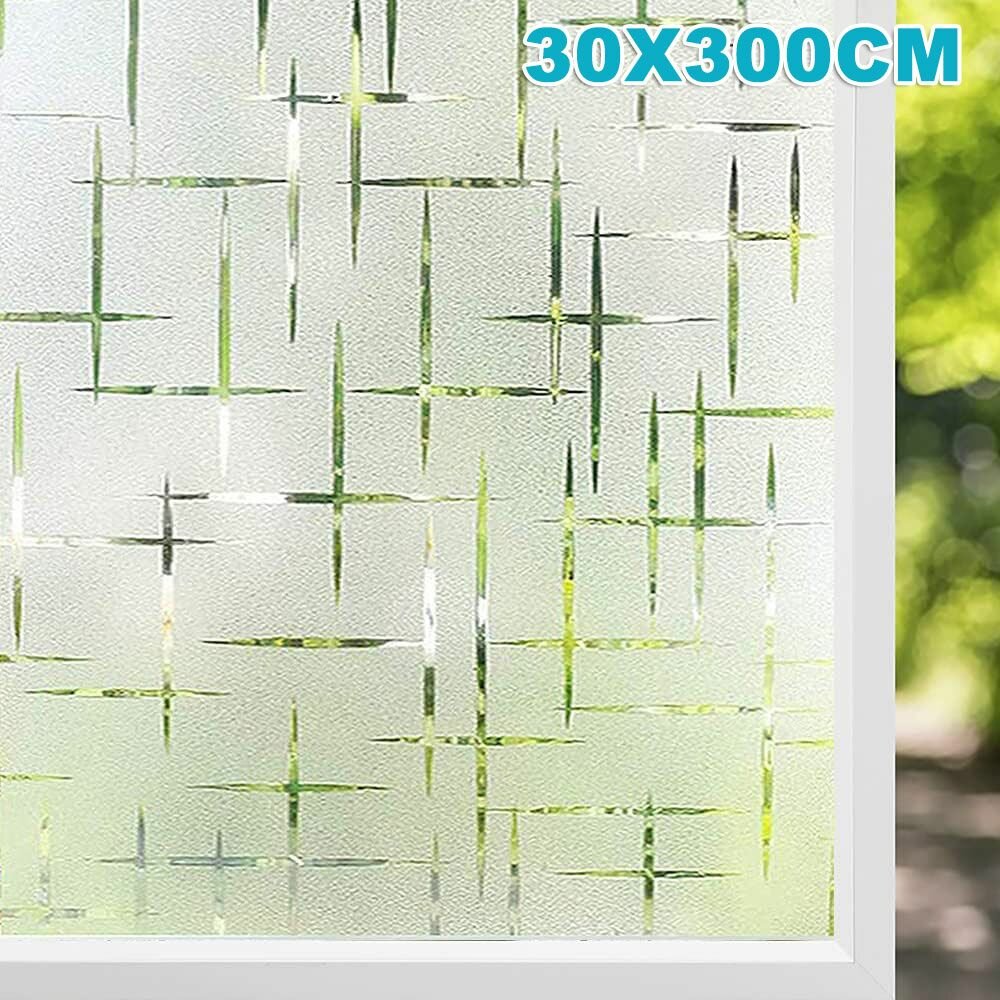 Самоклеющаяся витражная пленка для окон 30x300 см — защита от солнца и УФ, теплоизоляция, приватность и стиль!