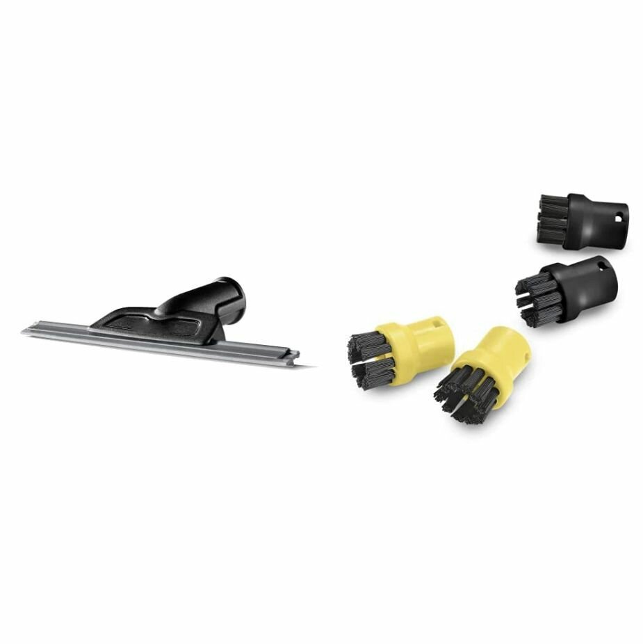 Насадка + 4 щёточки золотая уборка для мытья окон и зеркал для пароочистителей Karcher SC 1 - 5 и SI 2.863-025. GL. C.