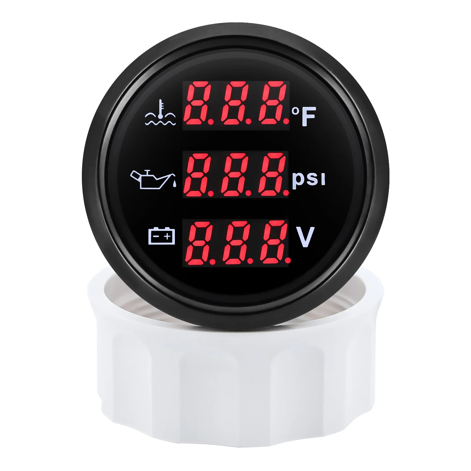 Многофункциональный Датчик температуры воды 52 мм + давление масла + напряжение 3 в 1 BN