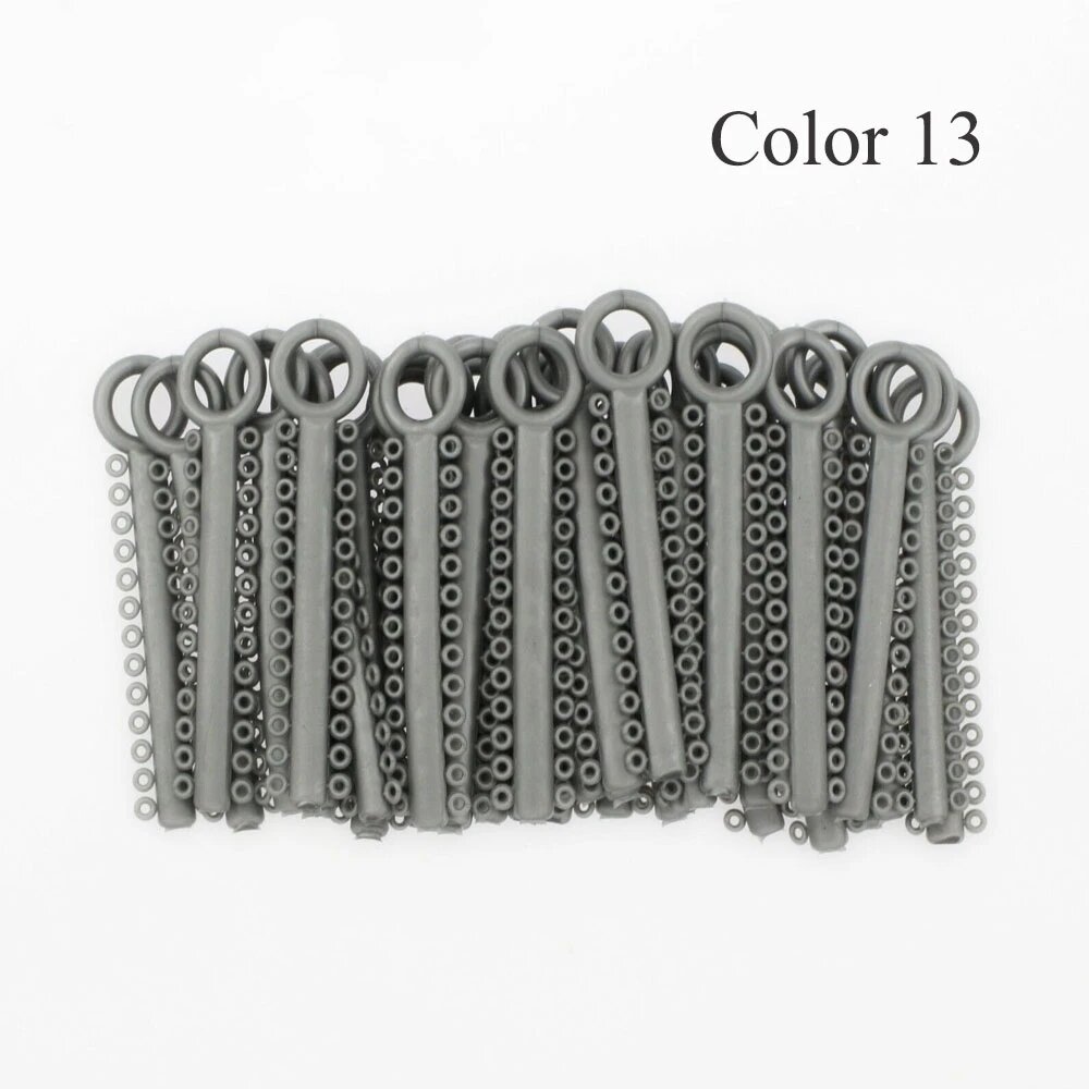 Olevo эластичные лигатуры для брекетов 1040 шт. Color 13 Grey