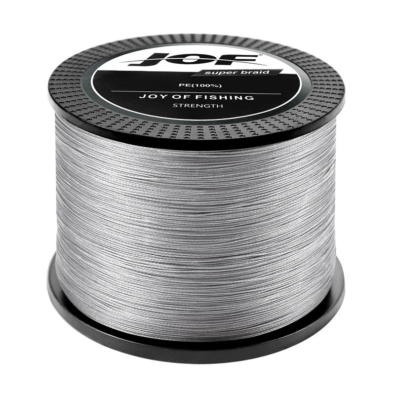 JOF плетеная леска 1000м, 0.4, 10lb, Gray
