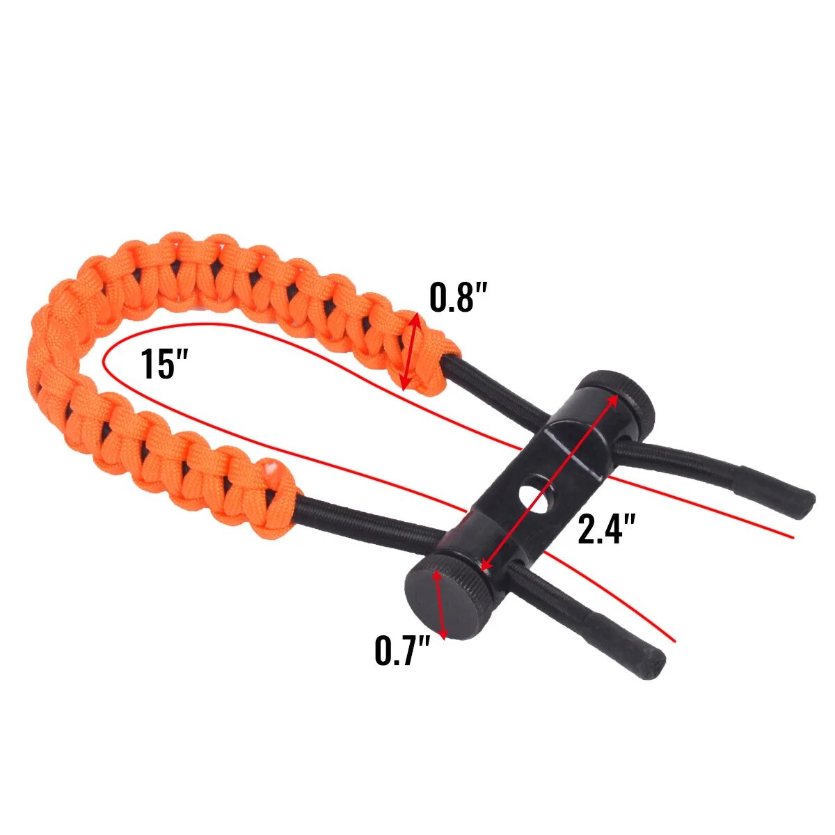 Ремешок для блочного лука кожаный Оранжевый, orange