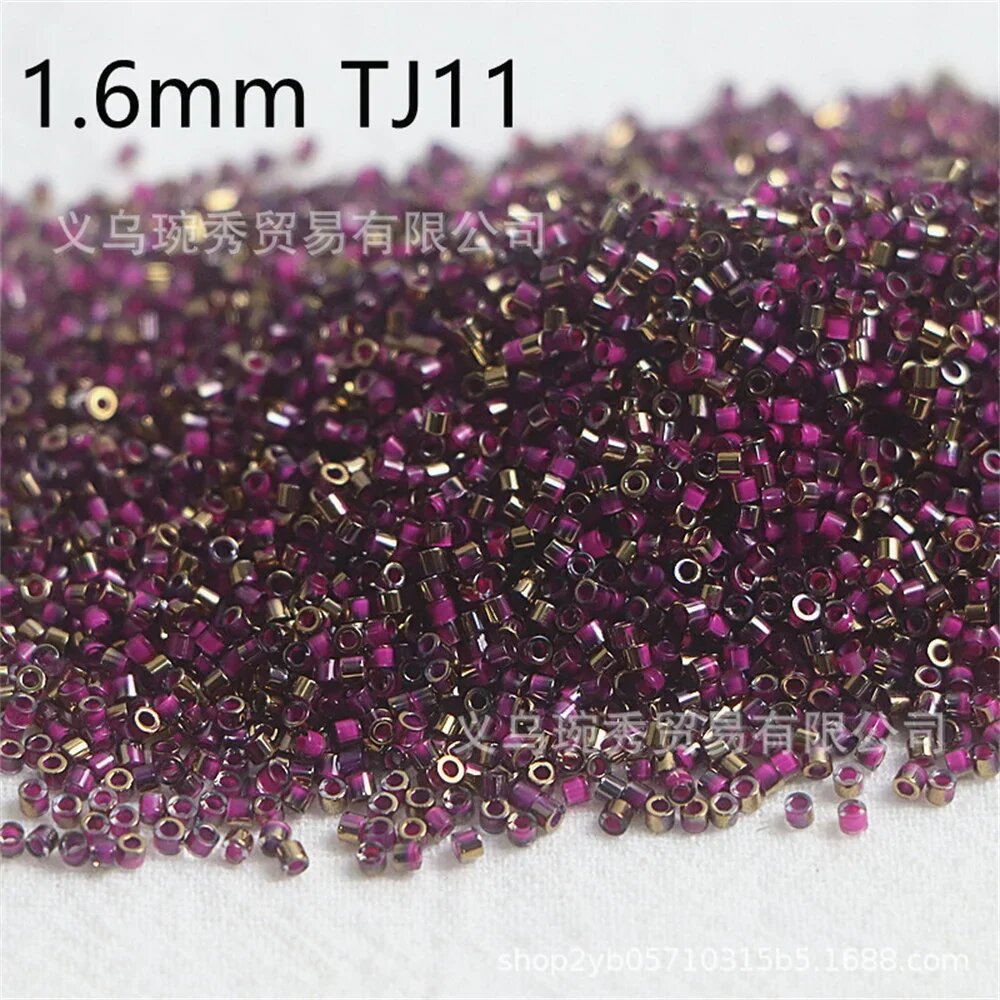 Антикварные позолоченные стеклянные бусины 1,6 мм 1800 шт. Фиолетовый, TJ11