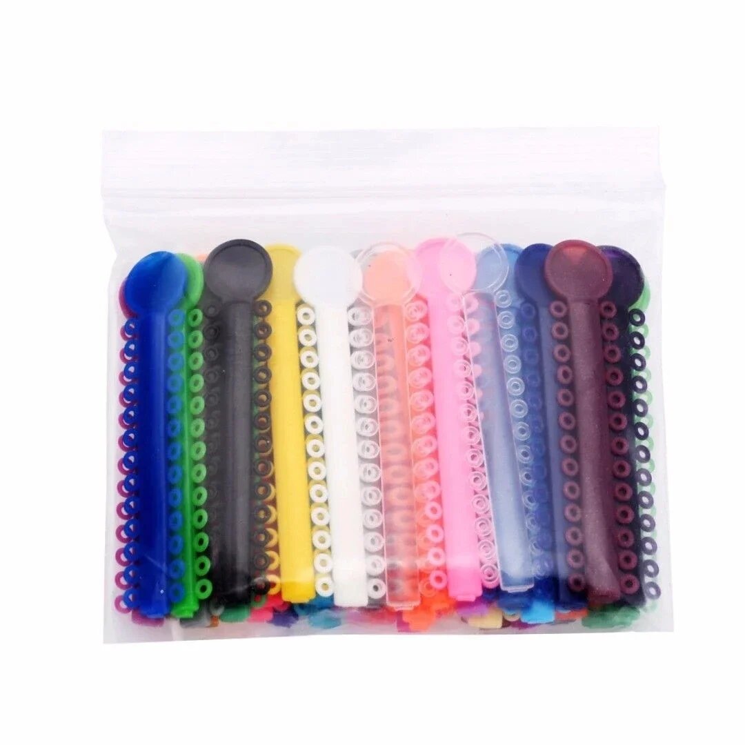 40 шт./упак, стоматологическая ортодонтическая лигатура, эластомерная лигатура, завязки, эластичные резинки, инструменты для здоровья зубов, серебро