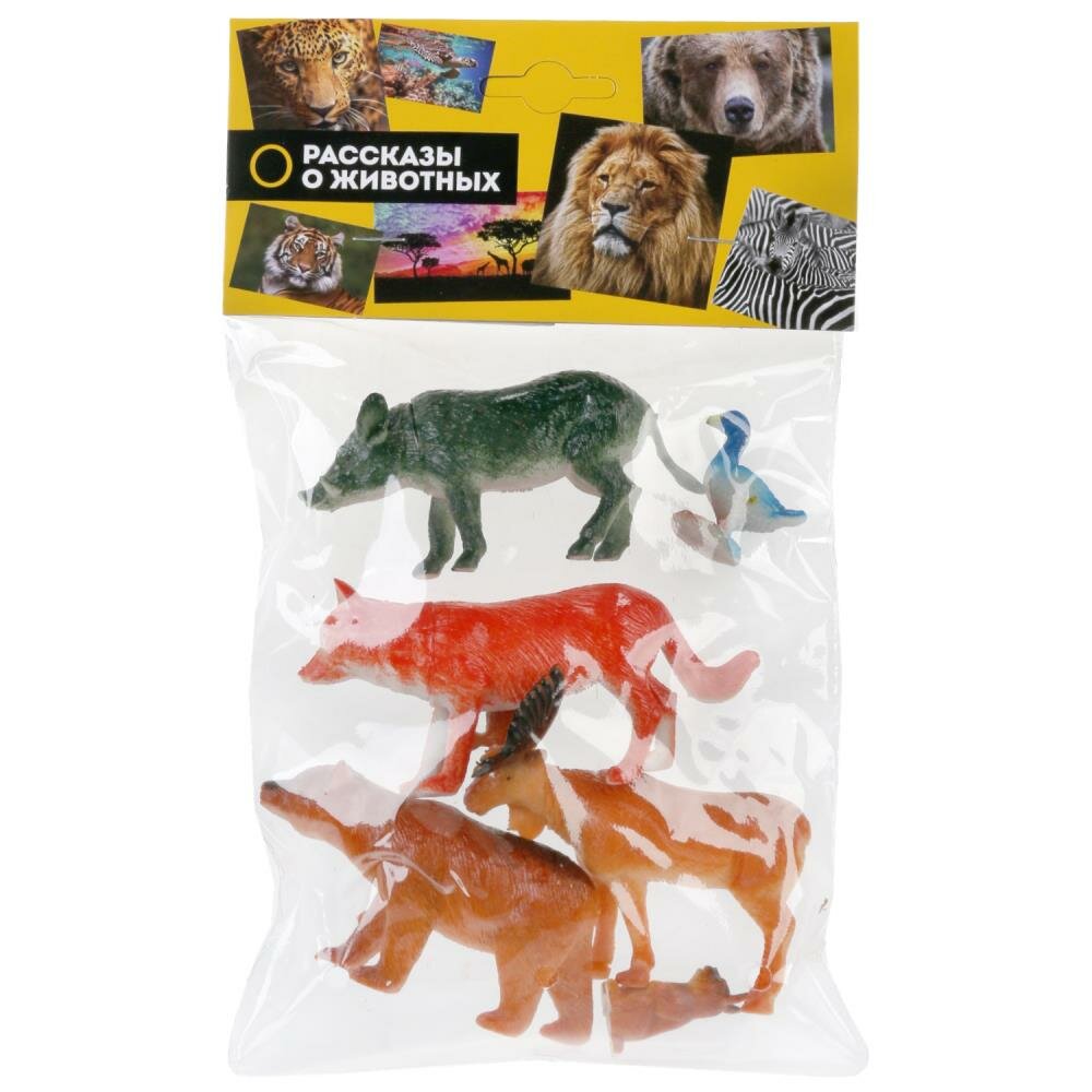 Набор игрушек Играем вместе "Лесные Животные" S47-06, ПВХ, 6 штук, от 3 лет