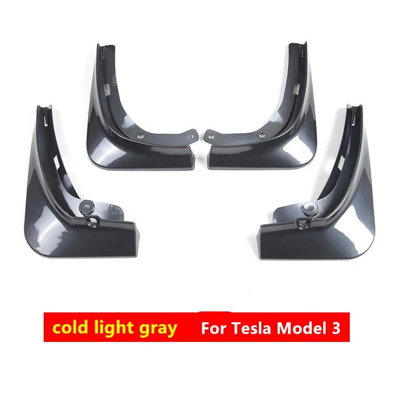 Брызговики glossy gray для Tesla Model 3 2021-2022, 4 шт.