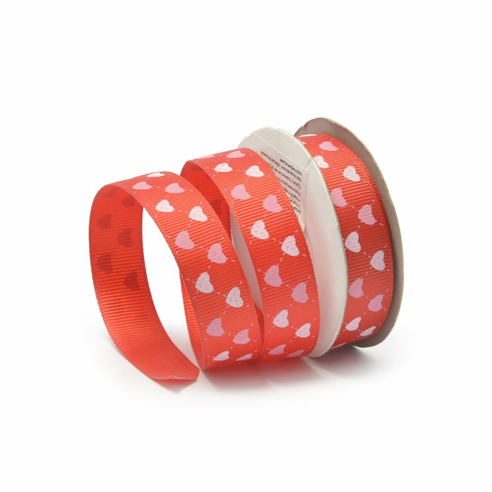 Лента декоративная IDEAL репсовая, с рисунком, ширина 15 мм, длина 9,14 м