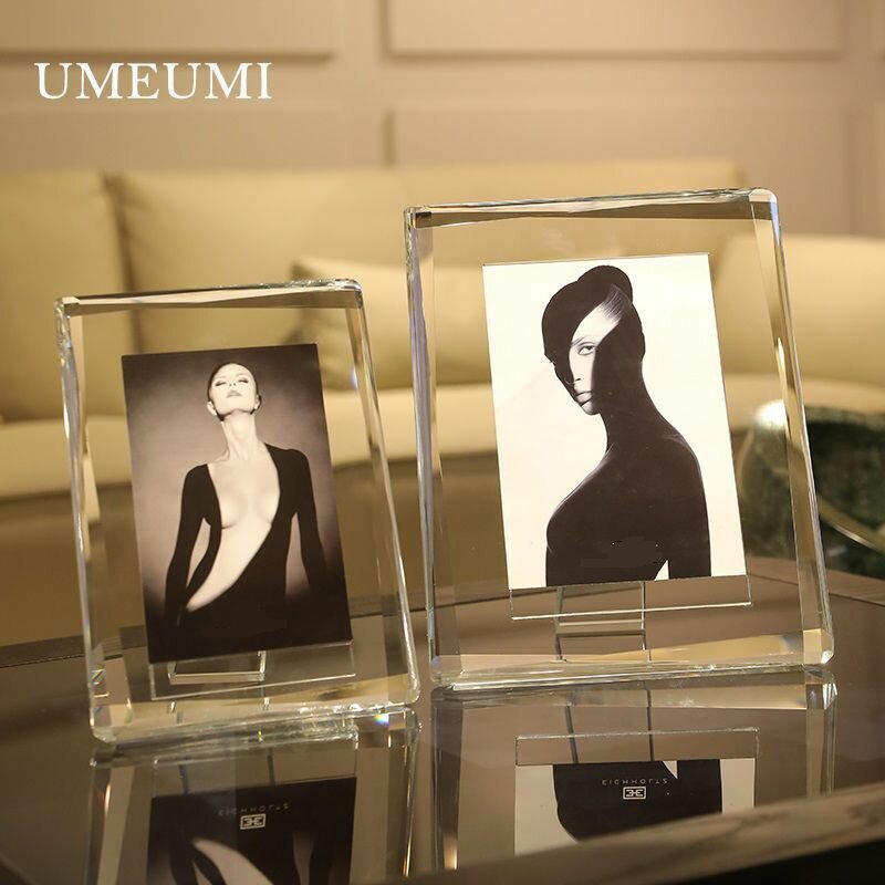 Хрустальная фоторамка, свадебный подарок, легкий роскошный стиль 10*15cm