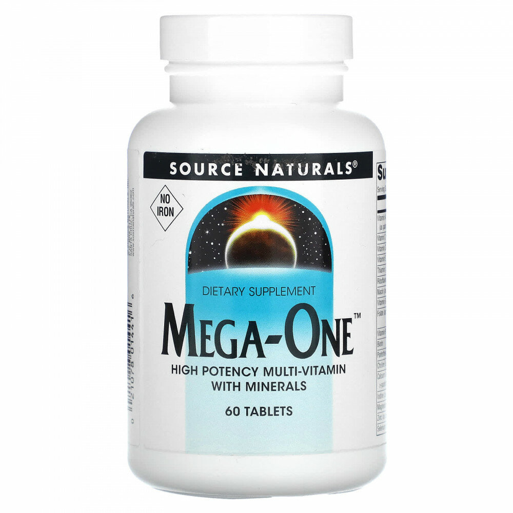 Source Naturals, Mega-One™, без железа, 60 таблеток
