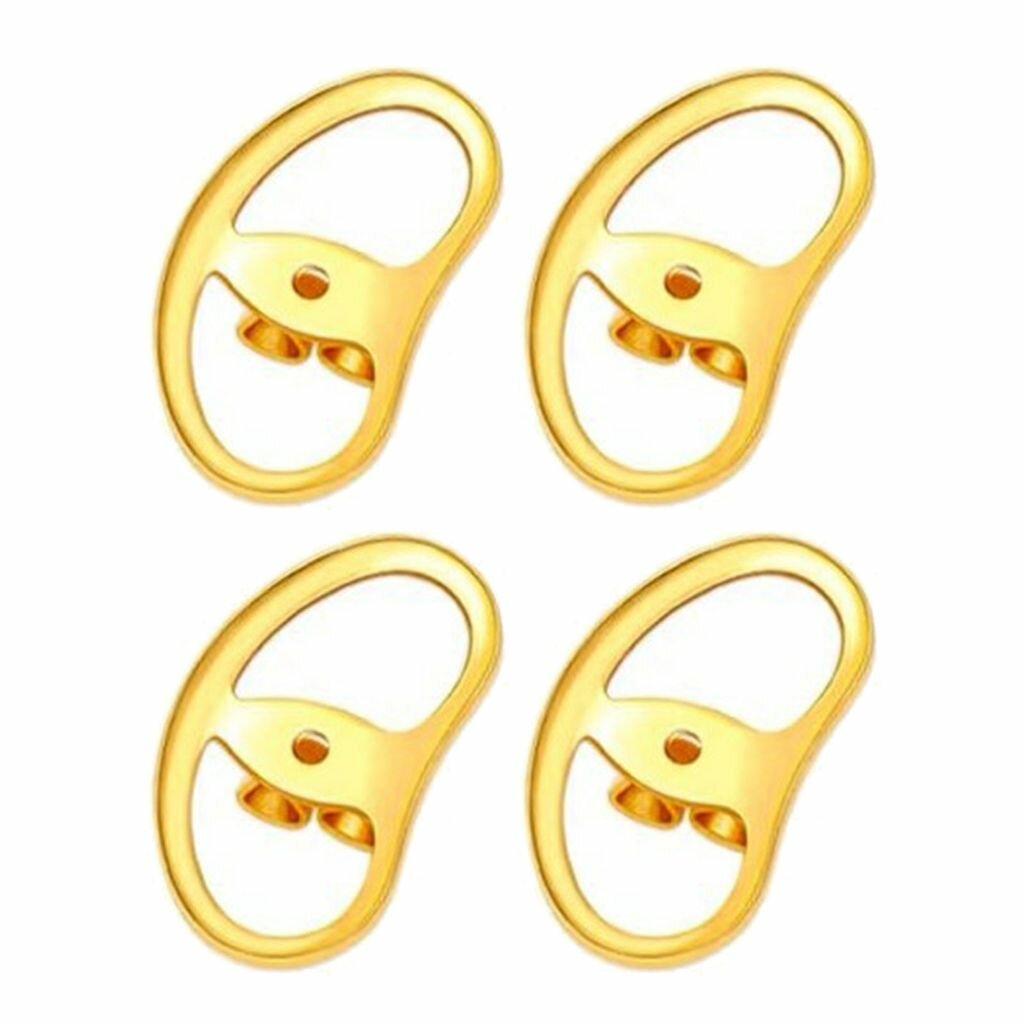 4 больших подъемных приспособления для крепления сережек - золотого цвета