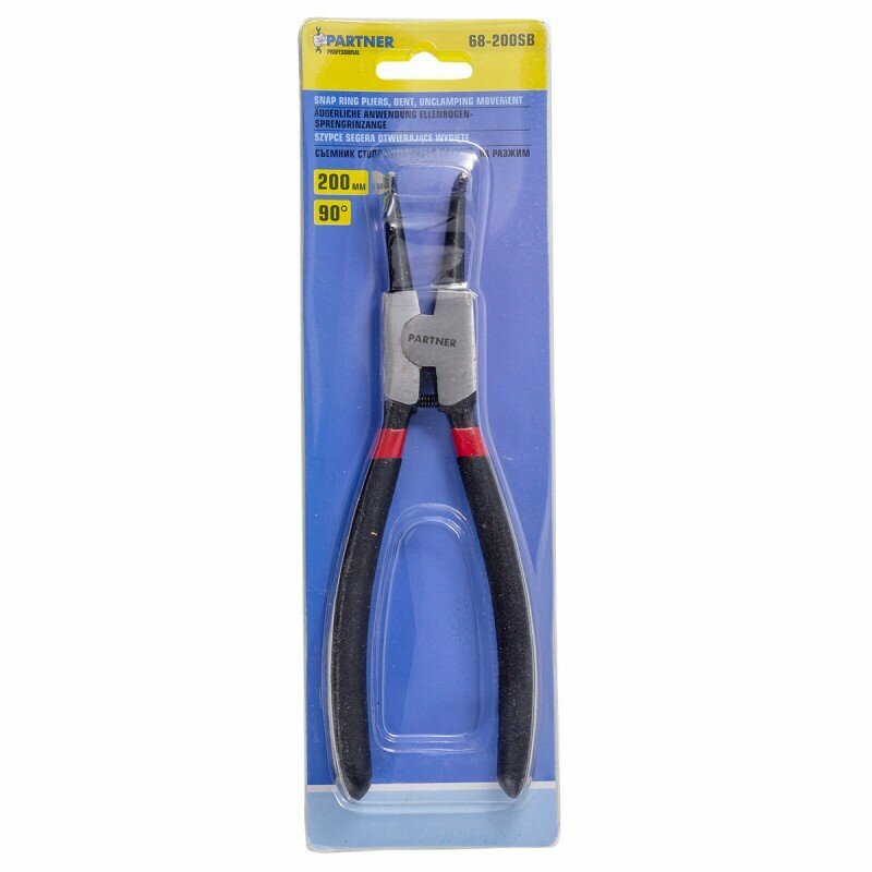 Съемник стопорных колец изогнутый на разжим (90, L-200мм), в блистере