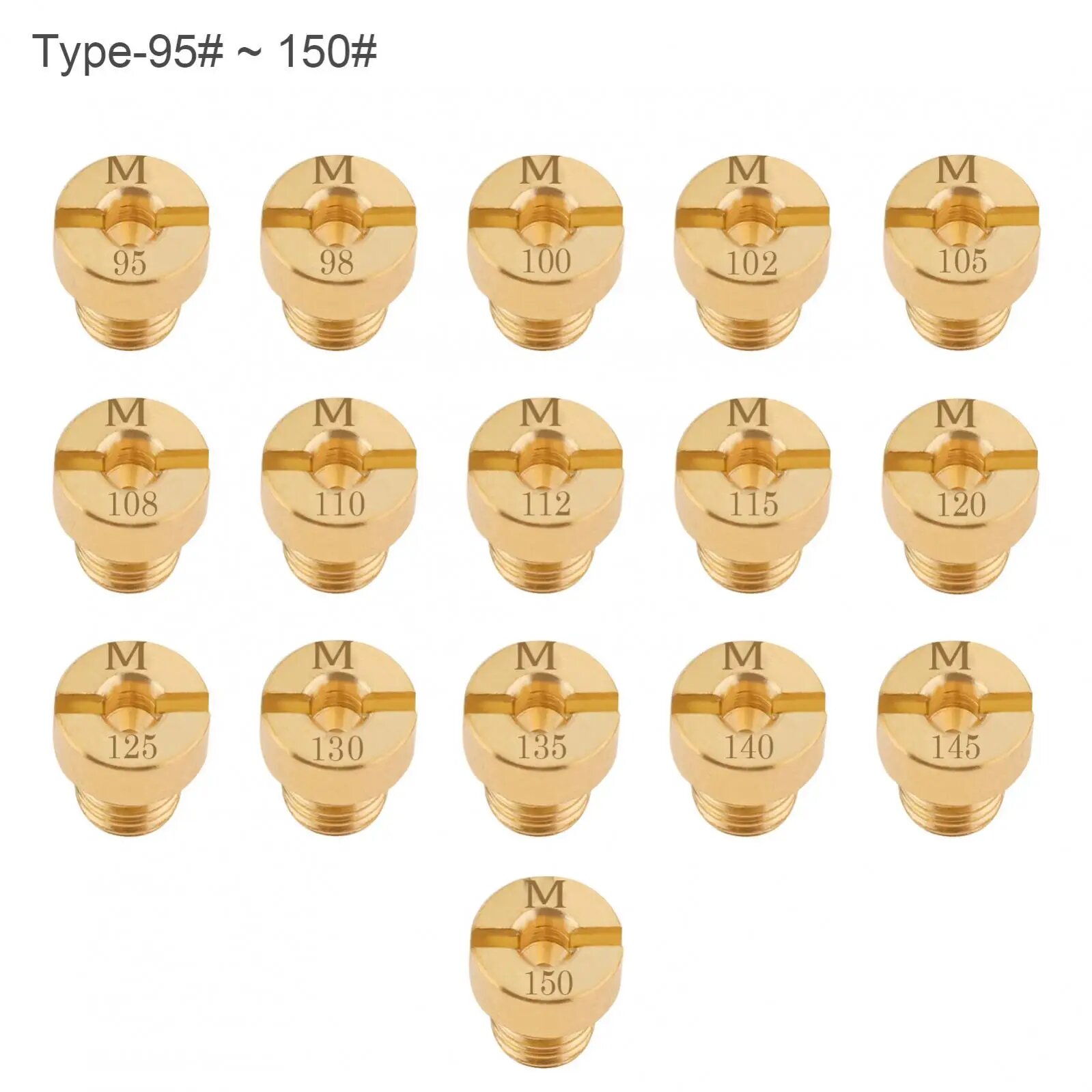 16 шт. 5 мм комплект главного жиклера карбюратора подходит для Mikuni Vm22 Vm24 Vm26/125cc 150cc 200cc 250cc/грязевого велосипеда, пит-байка, квадроцикла Type 2