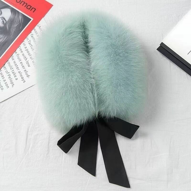 Меховой шарф-бант 50 см