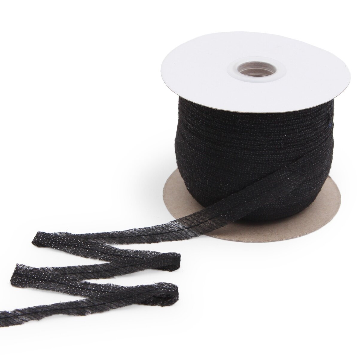 Клеевая лента айрис нитепрошивная усиленная, по косой, 12 мм, 100 м, черная