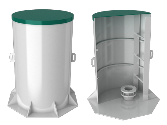 Кессон Био-С 5+, полипропилен, 190x190x225 см, защита скважины