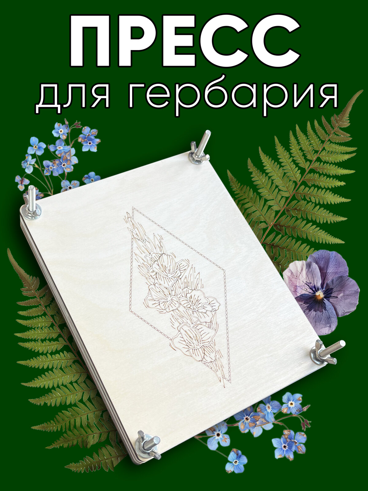 Пресс для гербария для трав, цветов и растений