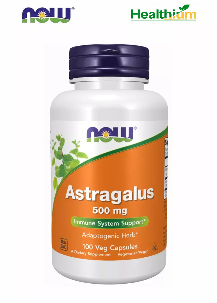 NOW Astragalus 500мг 100 капсул Нау Астрагал (экстракт), антиоксидант, для иммунитета взрослым, для печени, успокоительное для взрослых, антистресс Корень Астрагала 500 мг перепончатый