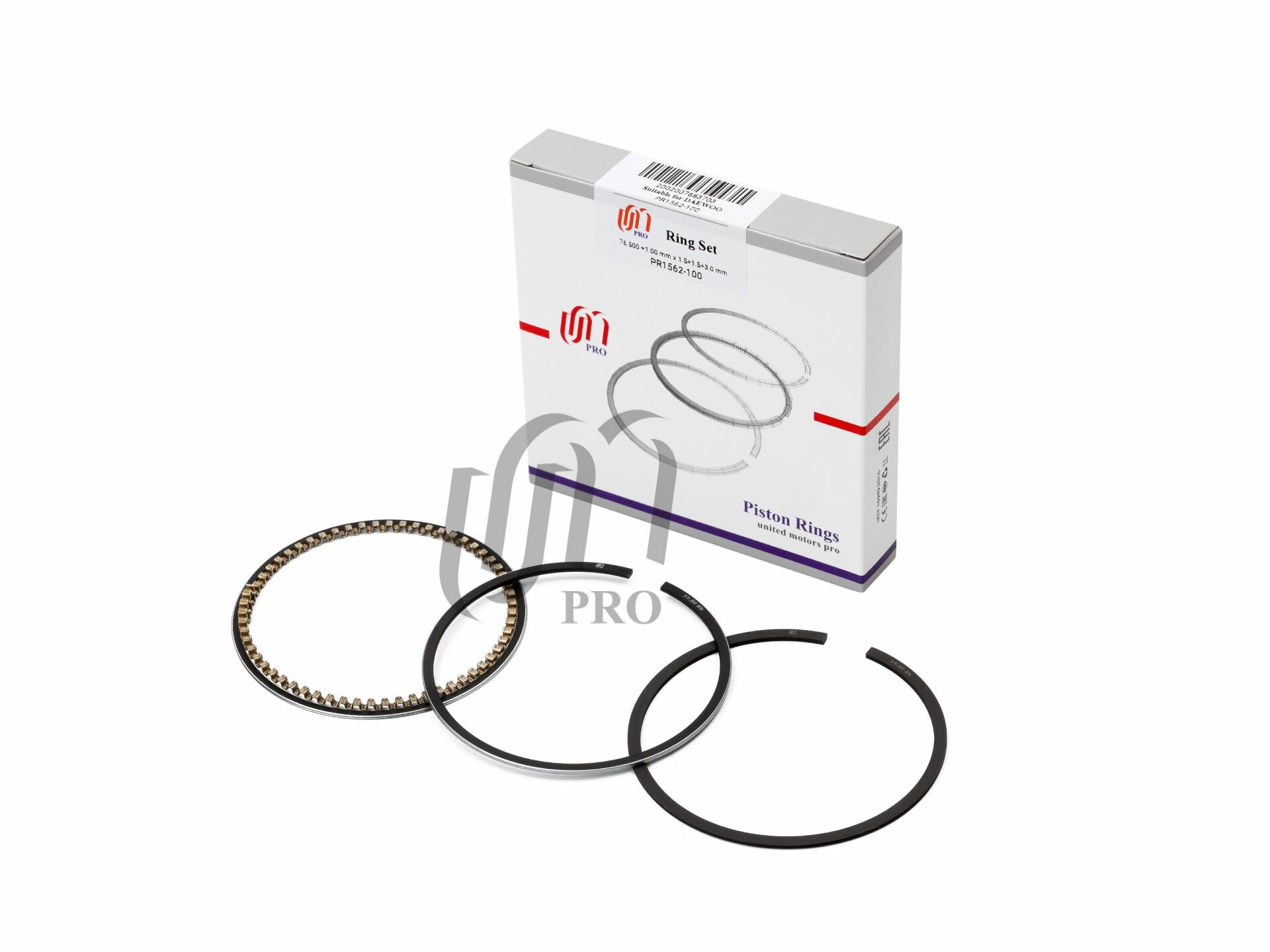 Кольца поршневые Daewoo NEXIA LANOS ESPERO 1.5L d76.5+1.00 на 1 цил. UM