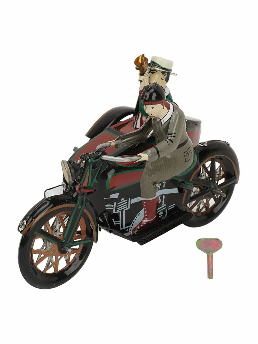 Игрушечный мотоцикл с тремя колесами, заводной, ностальгическая жестяная игрушка MS804A, персонализированное украшение для мальчика, креативный подарок, коллекция