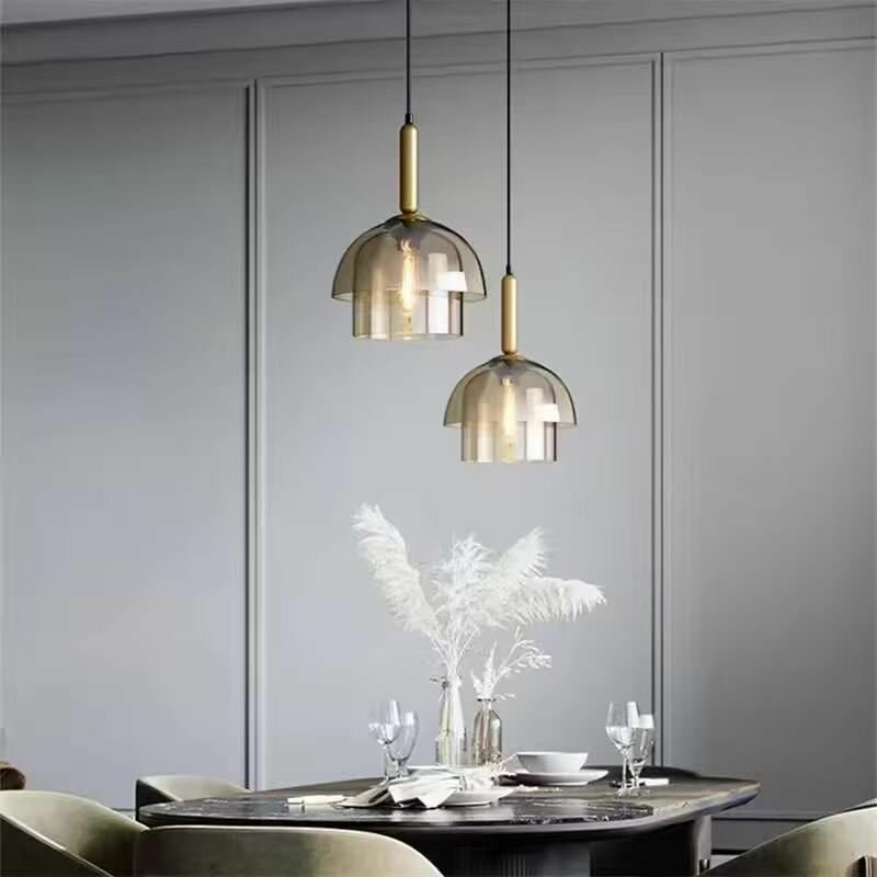 Стеклянная люстра, патрон для лампы e27.