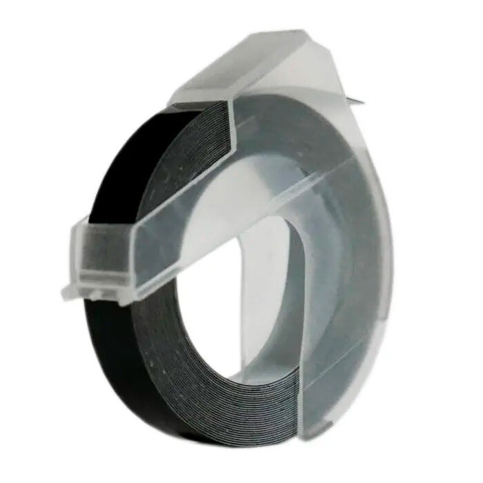 Лента для механических принтеров, 9мм х 3м. пластиковая Vell Alpha и Dymo Omega, черная