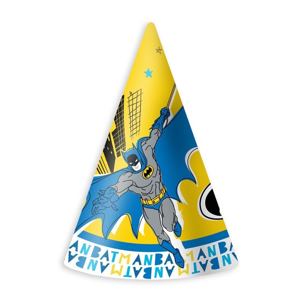 Бумажные колпаки ND Play Batman, желтый, 6 шт (303413)