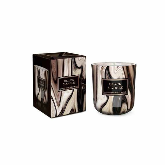 Свеча ароматическая Bartek Candles в стакане, "Мрамор", 150 г, упаковка - картонная коробка