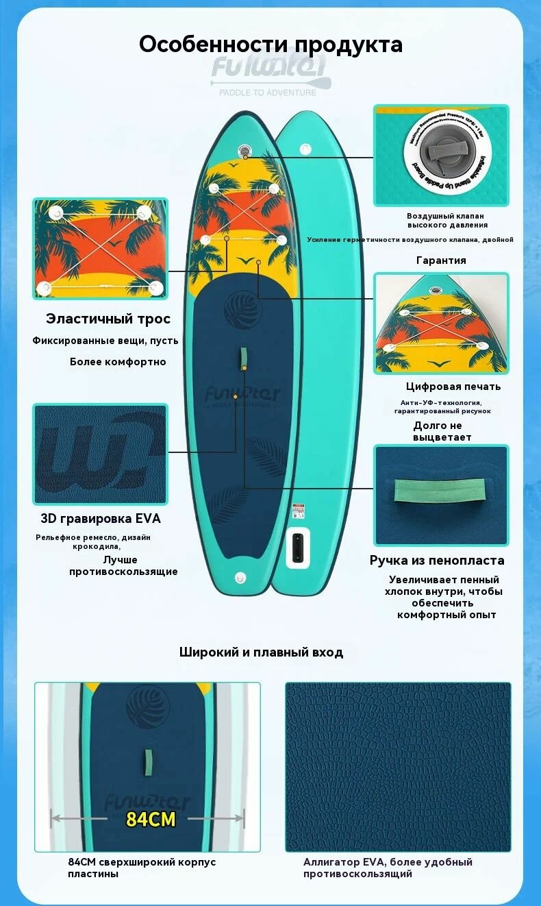SUP-доска зеленый — фото 1