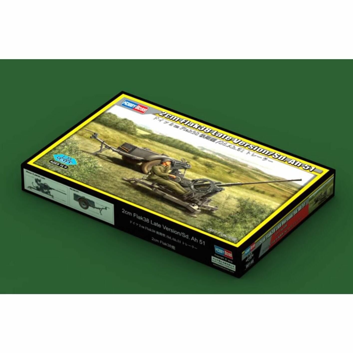 HobbyBoss 80148 1/35 2cm Flak38 поздняя версия /Sd. Ах 51 Модель для военных целей