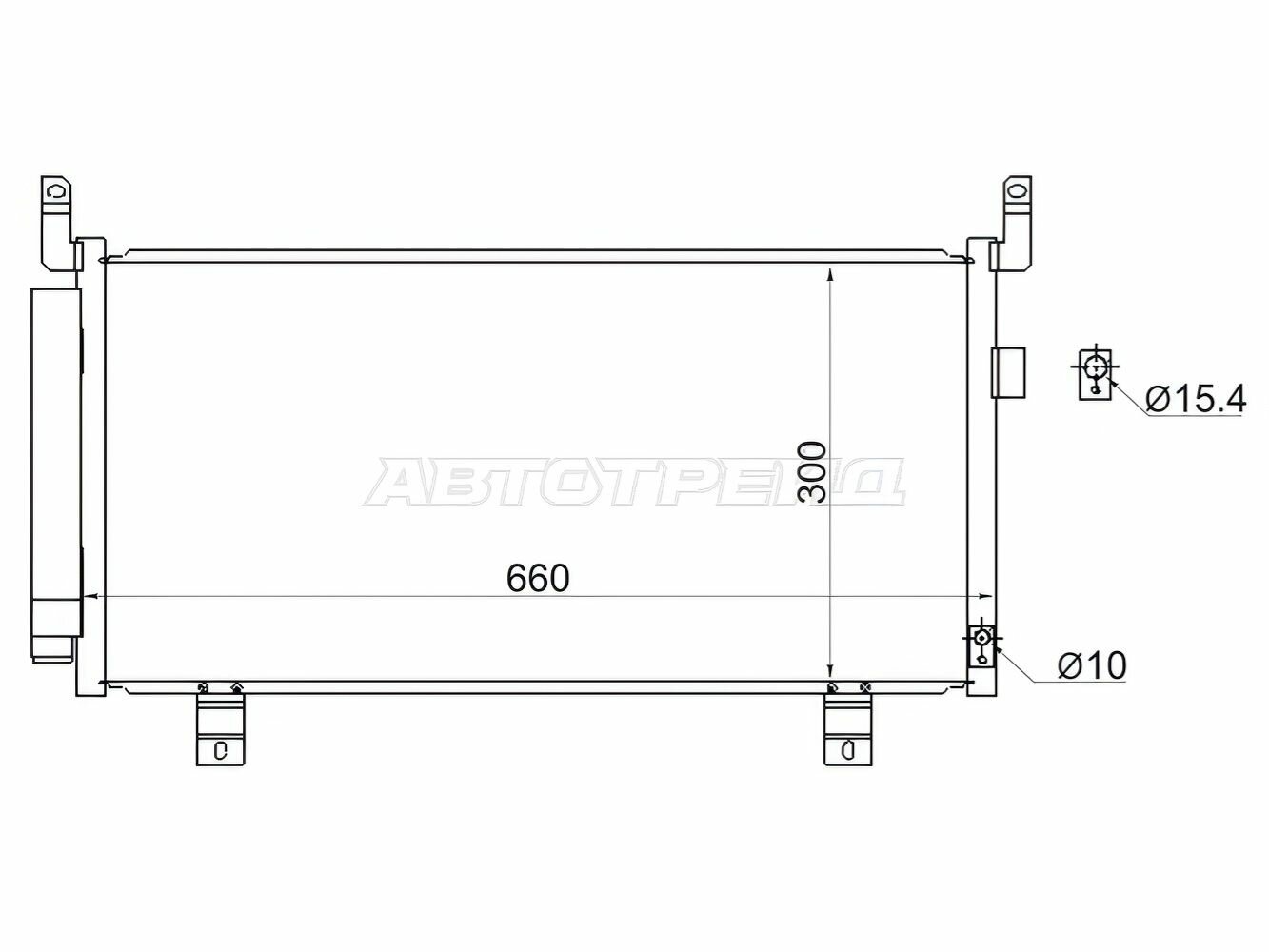 Радиатор кондиционера для Субару Форестер арт STSB693940 SAT