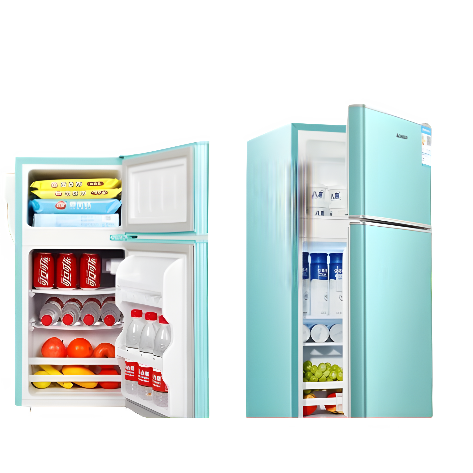 Ретро-холодильник Chigo BCD-53P138 мятно-зеленого цвета, 390х410х820 мм