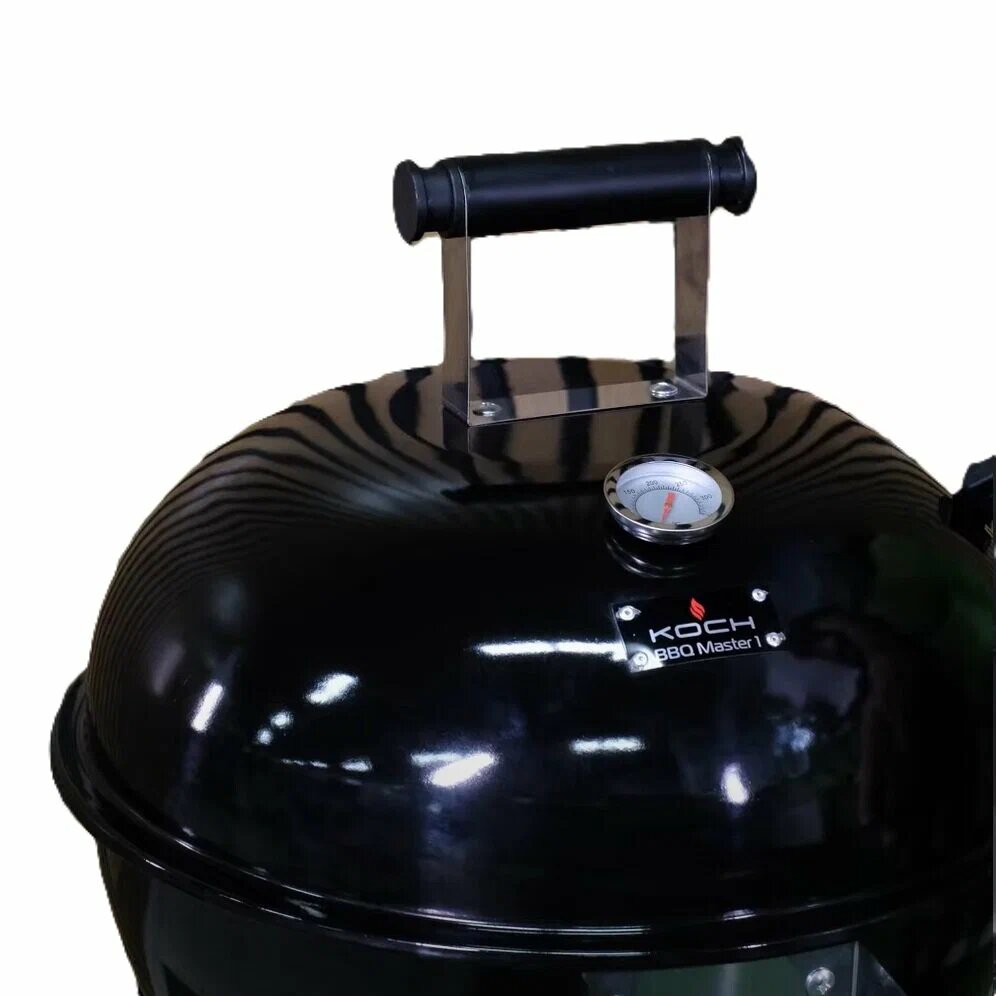 Угольный гриль Koch BBQ Master 1, металлический, колеса для перемещения, черно-серый — фото 1