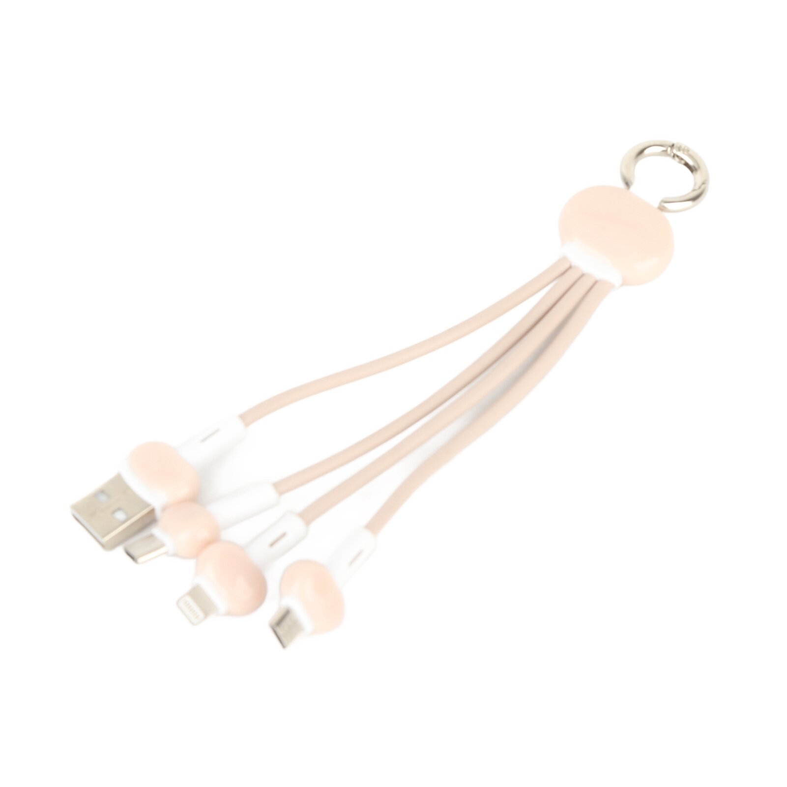 3 в 1 кабель передачи кабеля данных переносной жидкой гальки для брелок с убранным кабелем сетка