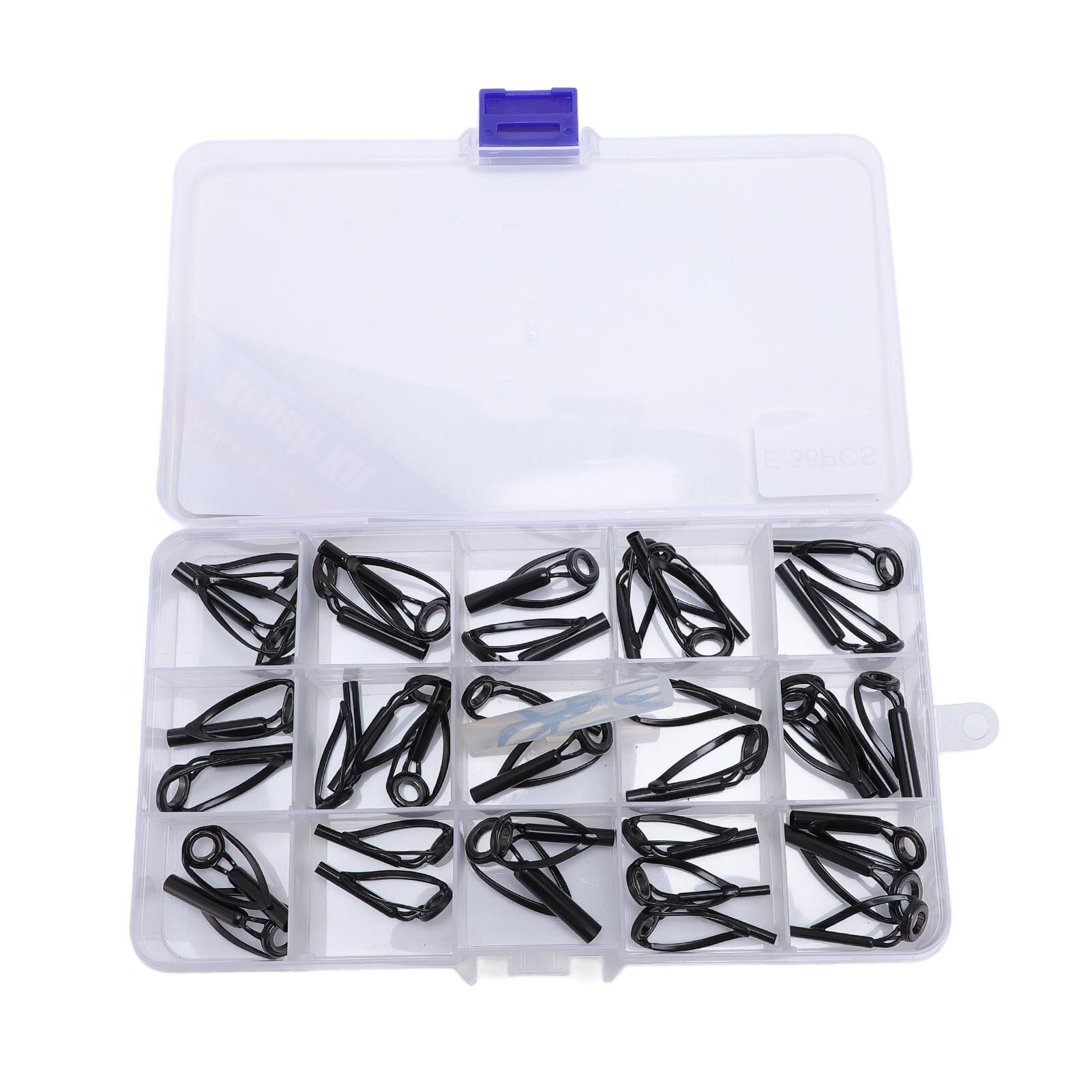 Набор для ремонта кончиков рыболовных удилищ, состоящий из 36 предметов: керамические кольца, кольца из нержавеющей стали, наконечники направляющих, аксессуары для снаряжения для удилищ.