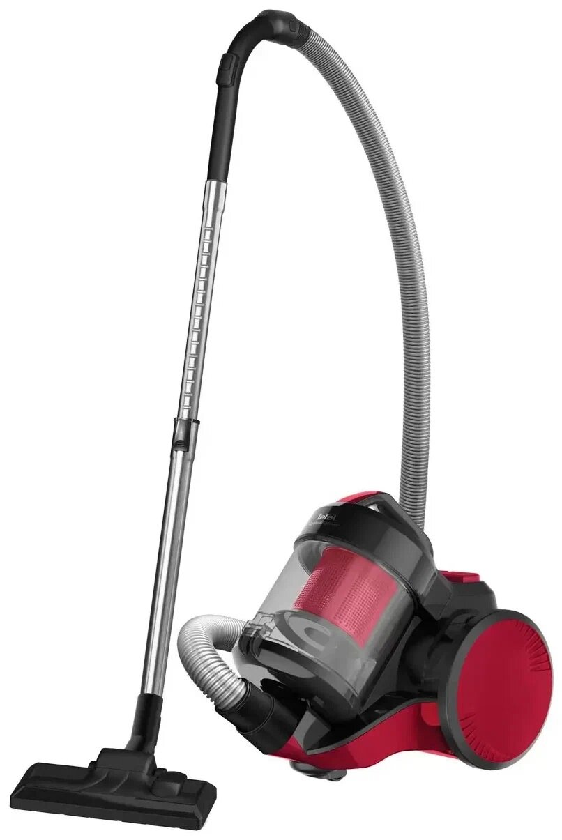 Пылесос Tefal TW1923RH, сухая уборка, контейнер для пыли, HEPA-фильтр, цвет красный/черный