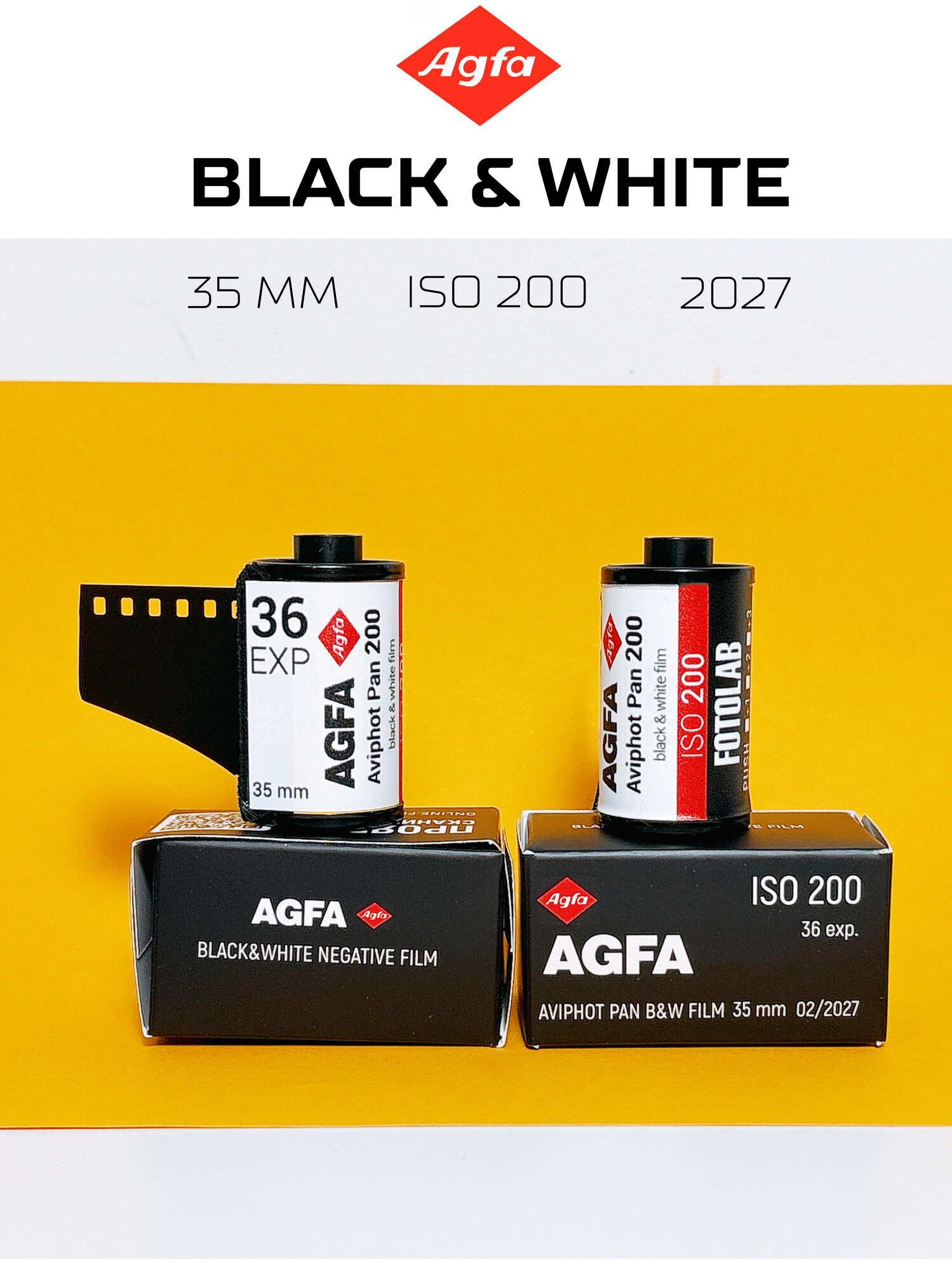 Черно-белая негативная фотопленка AGFA Aviphotopan 200 36 кадров