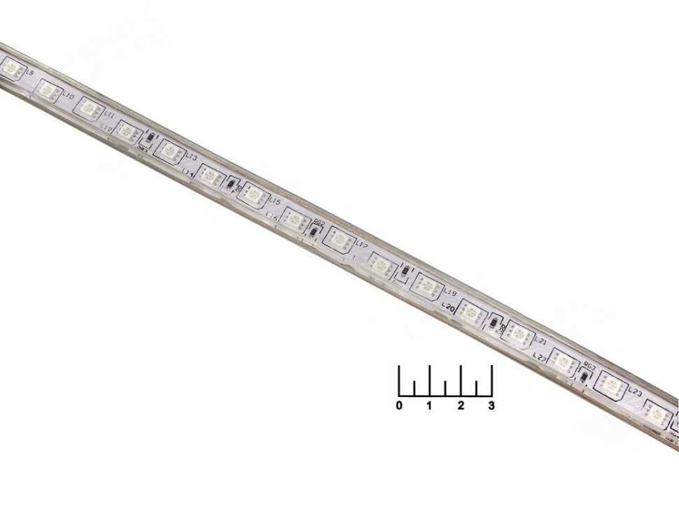 Светодиодная лента 220V RGB 1м 14*7мм водонепроницаемая 5050 14.4W S10M14ESB