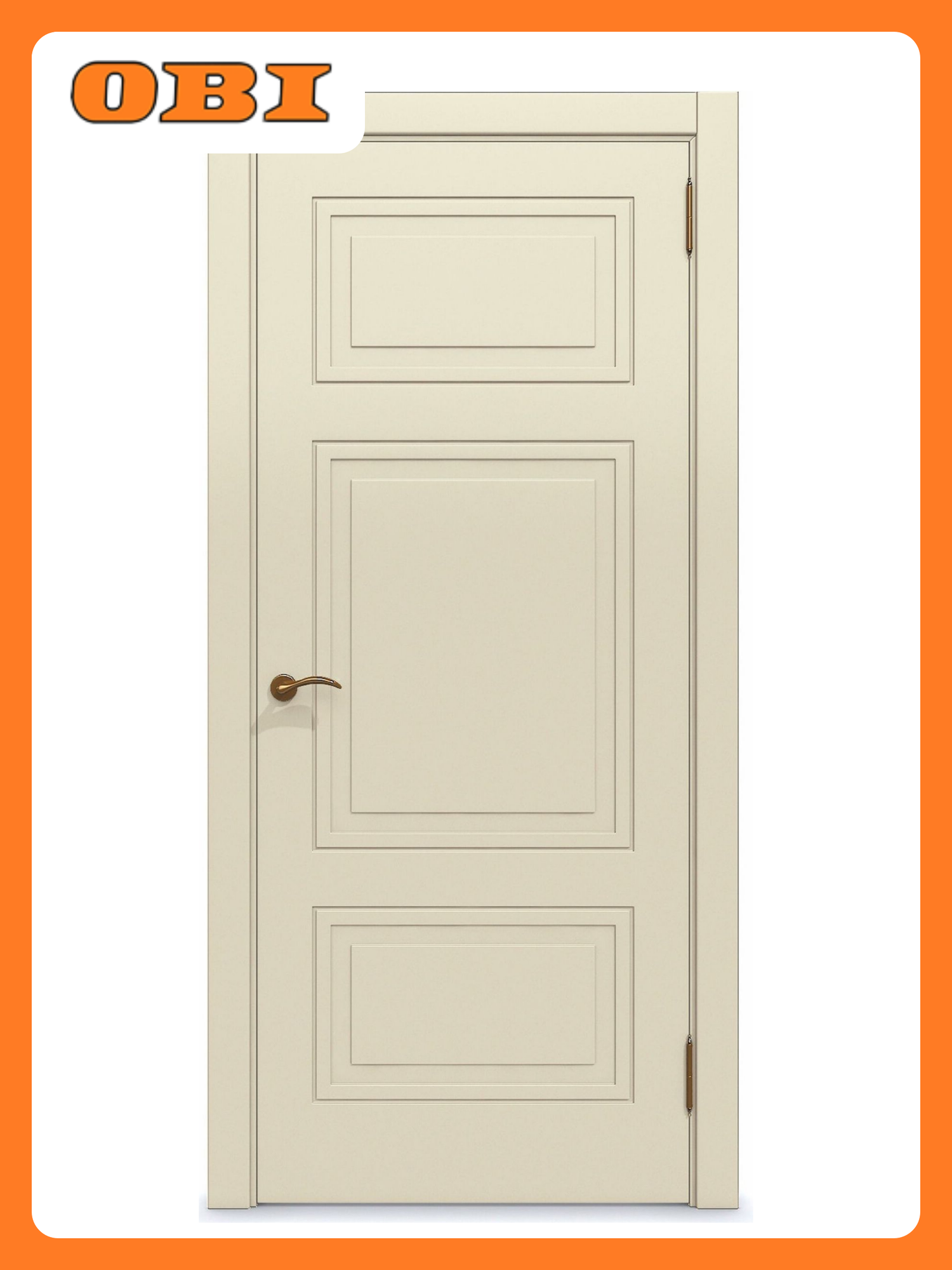 Межкомнатная дверь Париж Панакота, глухая, 70x200x44 см, бежевая