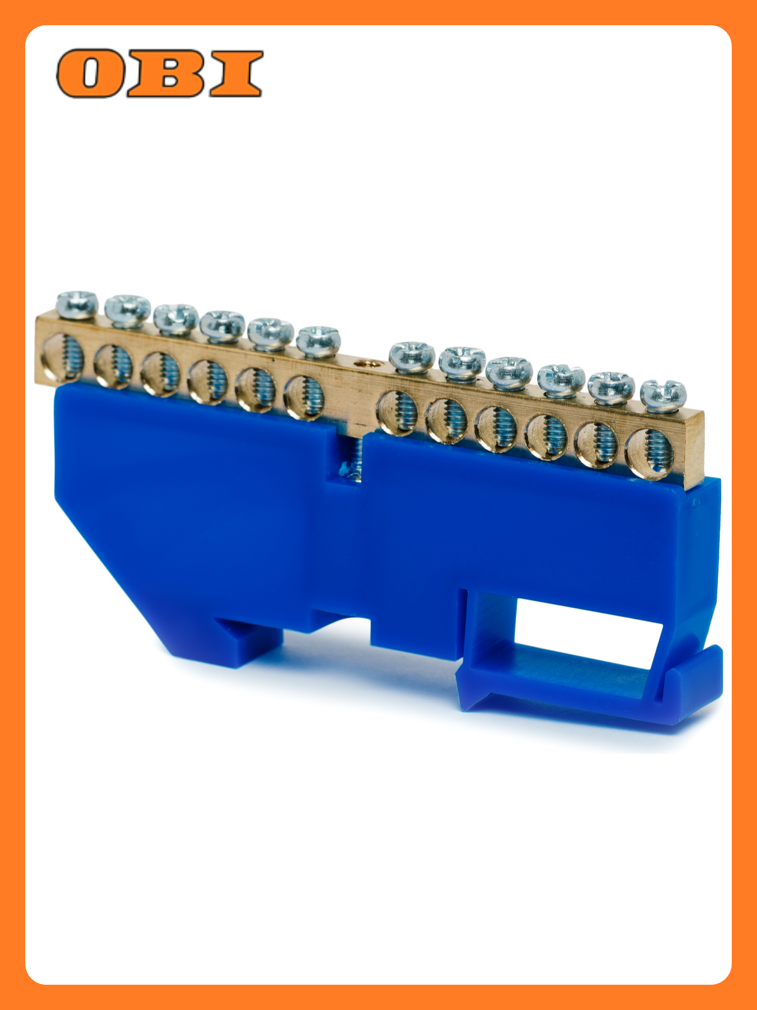 Шина нулевая REXANT синий изолятор 12ГР 6X9