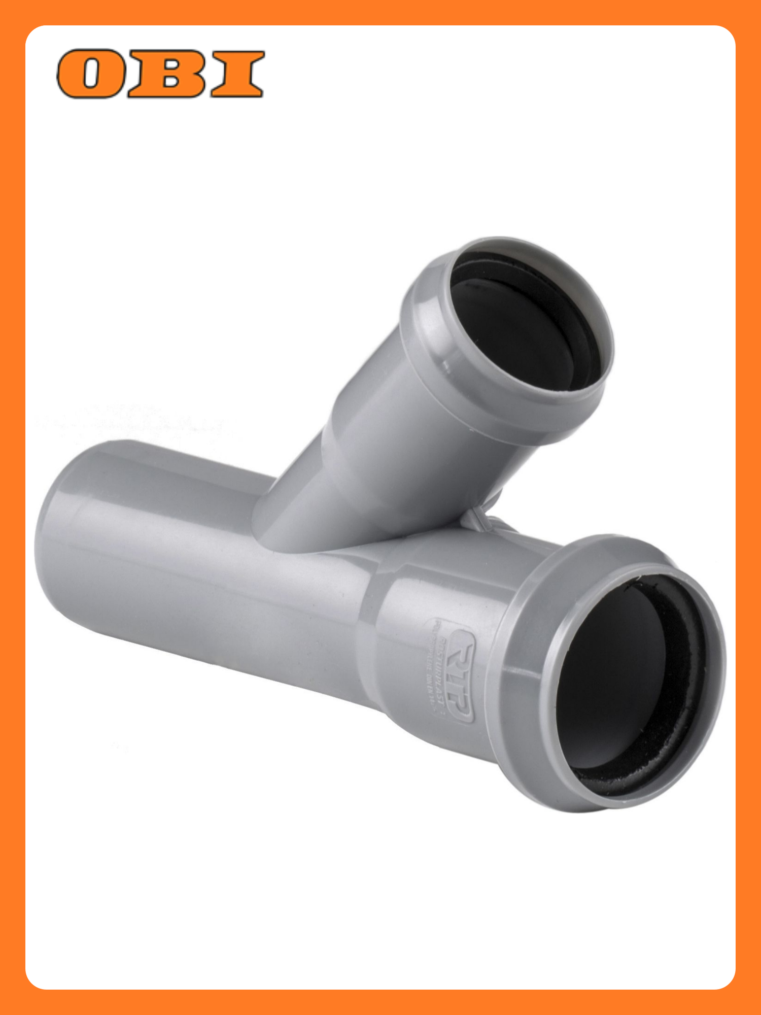 Тройник POLYTRON COMFORT, полипропилен, двухраструбный, серый