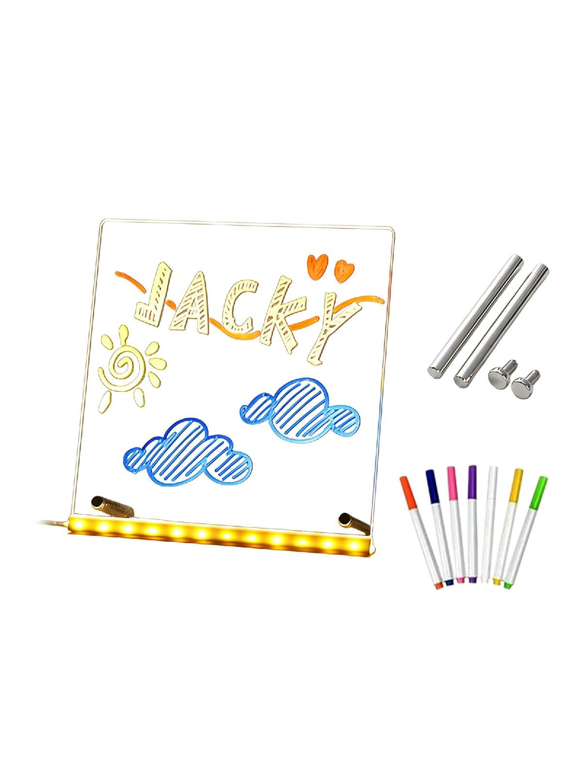 Многофункциональная детская доска для рисования, светящаяся ночью, стираемые поверхности