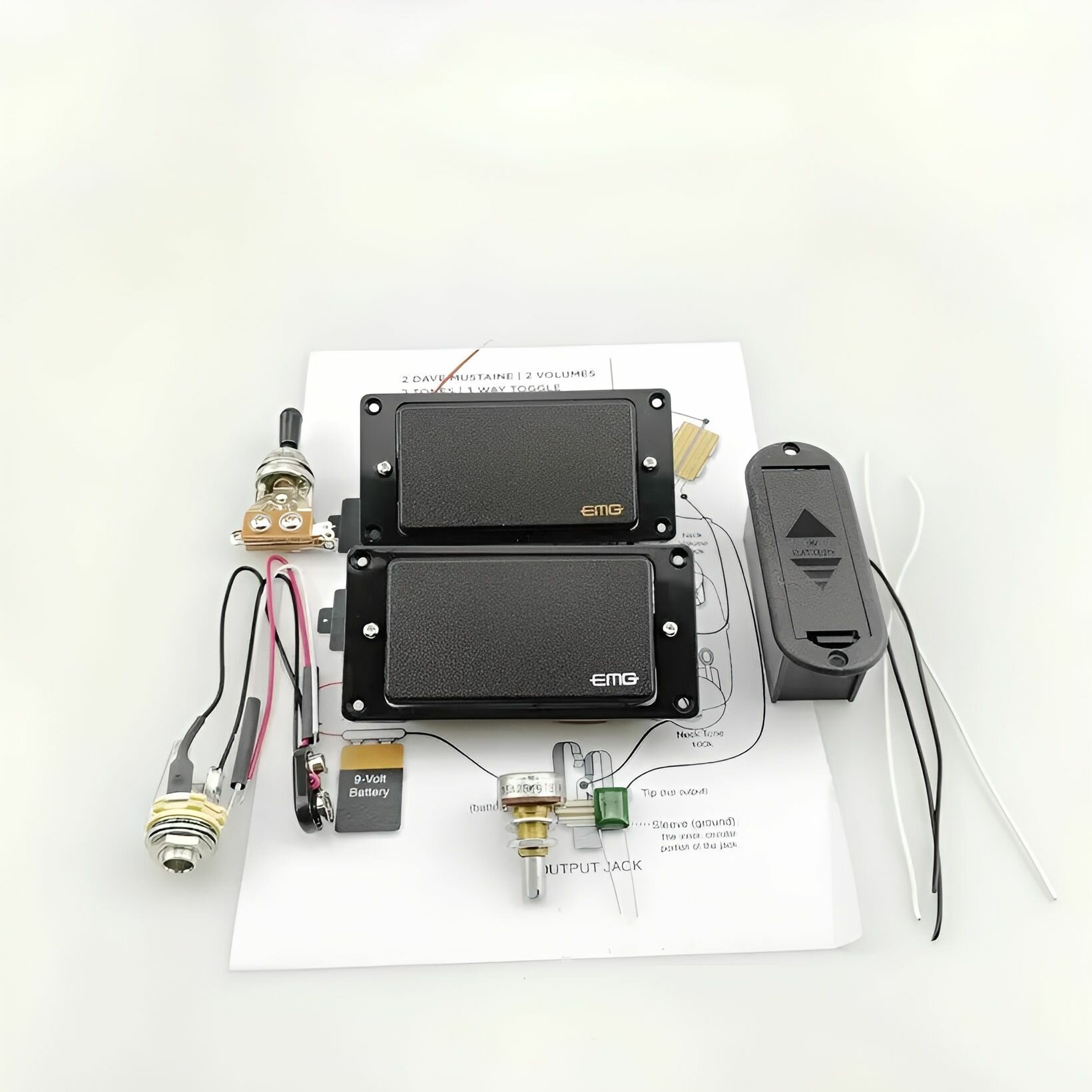EMG Электрогитара активный двойной звукорежиссер Активный 9В питание от батареи