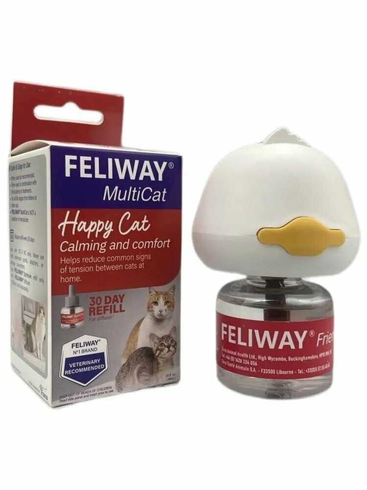 Антистресс-набор для кошек: Feliway Friends 48 мл с подогревом комфорт без таблеток