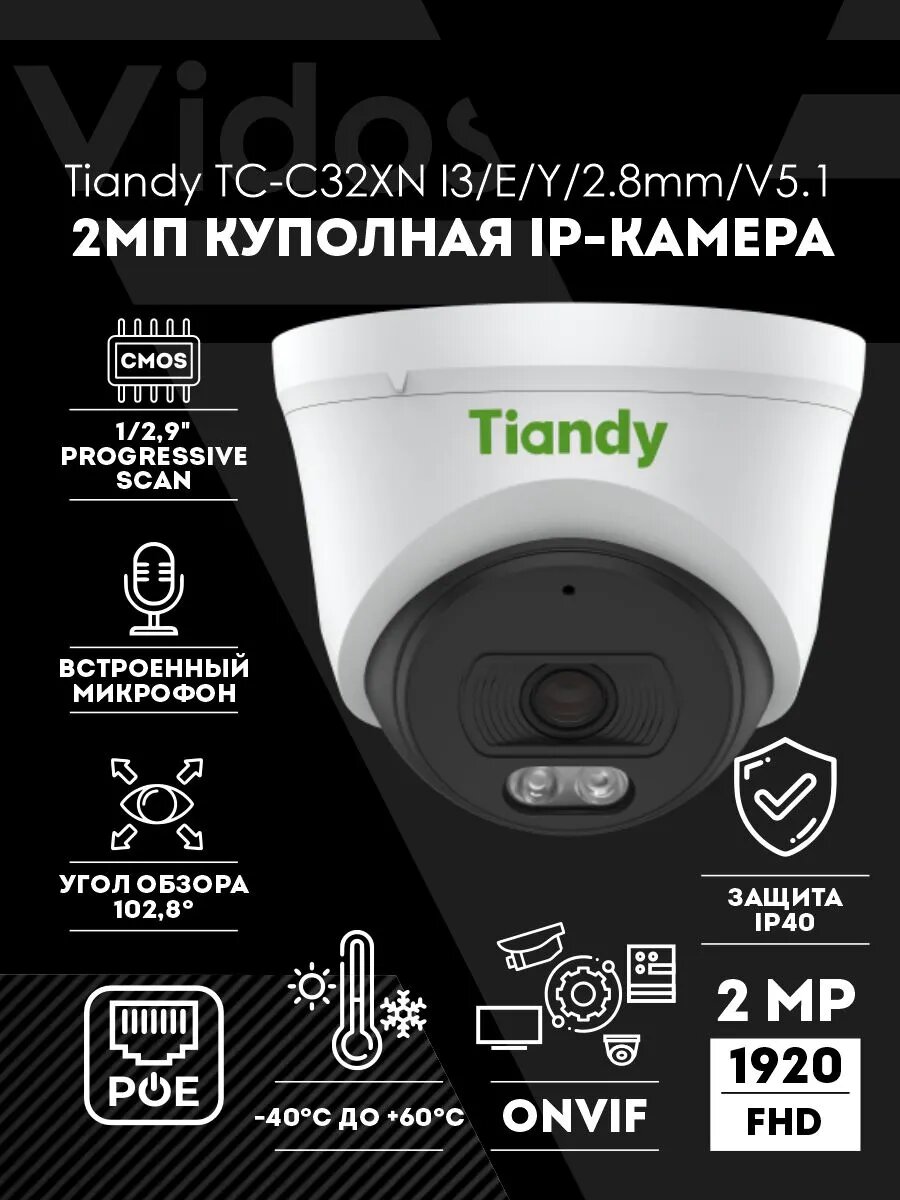 IP камера видеонаблюдения для улицы TC-C32XN