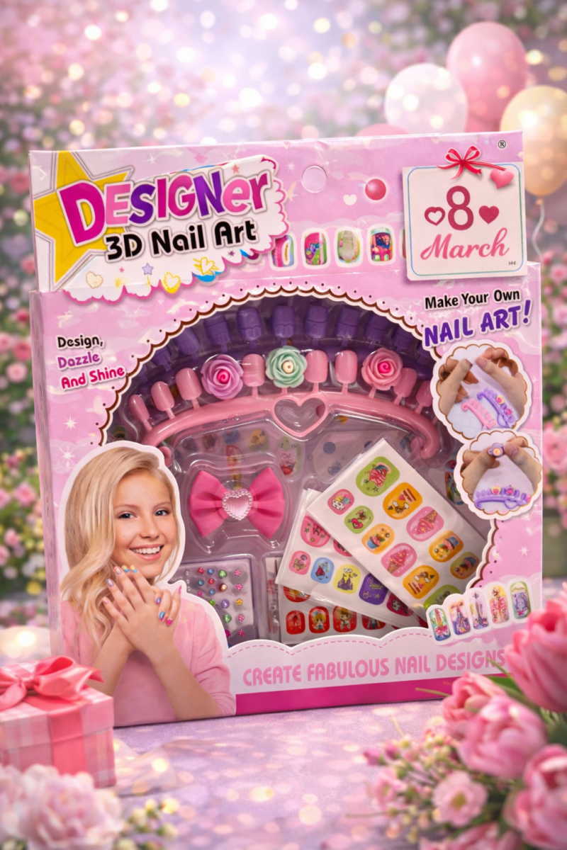 Маникюрный набор Nail ART-2 лак + наклейки в коробке 21х3.5х21 см
