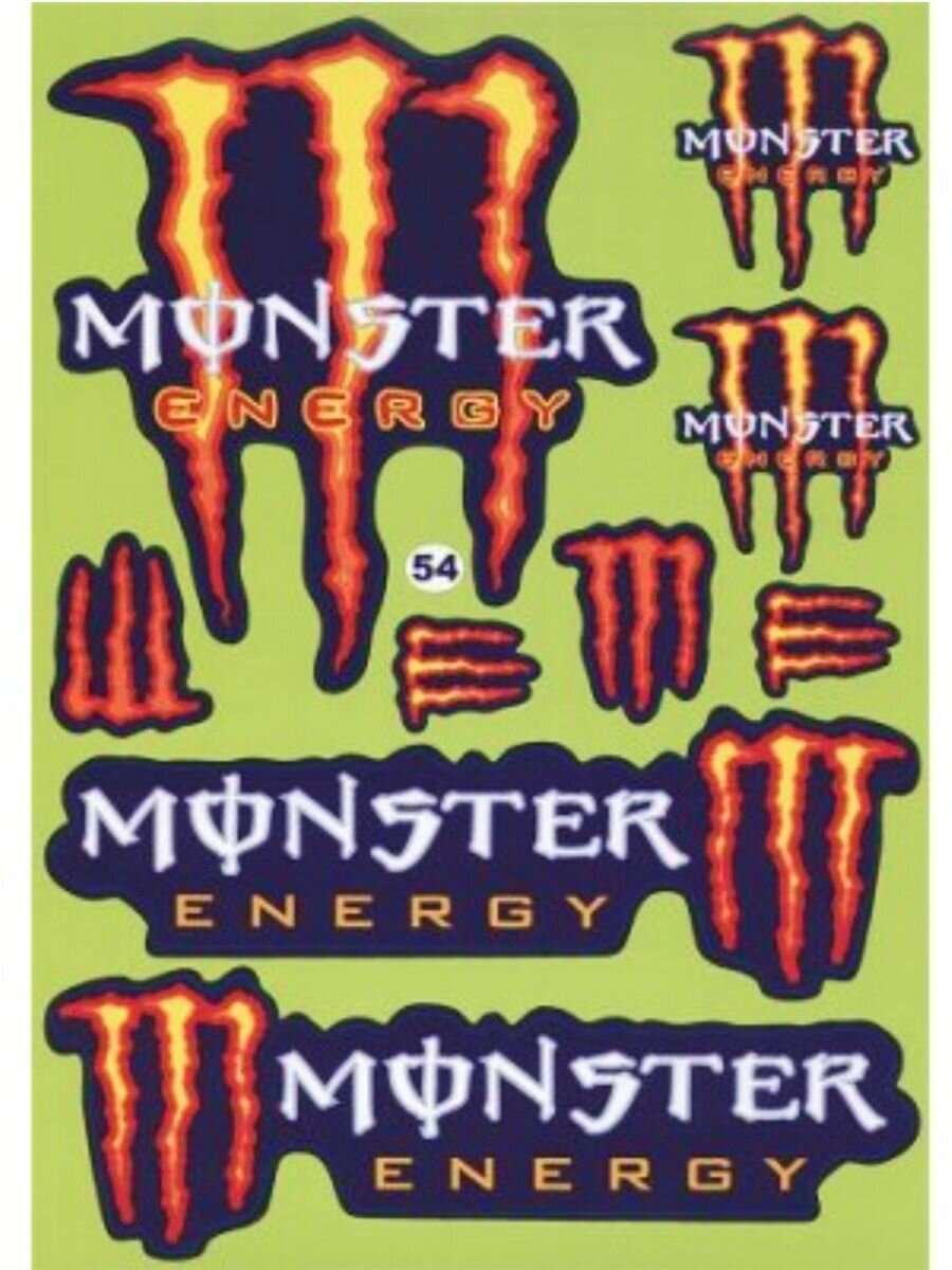 Наклейки на эндуро, питбайк, мотоцикл " Монстр когти, monster energy " Стикеры на мото