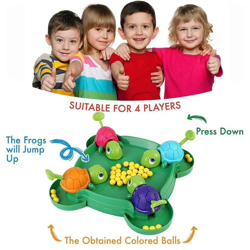 Детская игра Голодные черепашки, прыгающие черепахи, 36 фасолин