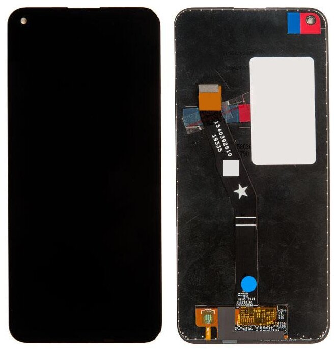 Дисплей (экран) в сборе с тачскрином для Huawei P40 Lite E, Y7p, Honor Play 3, Honor 9C черный (Premium SC LCD) / 720x1560