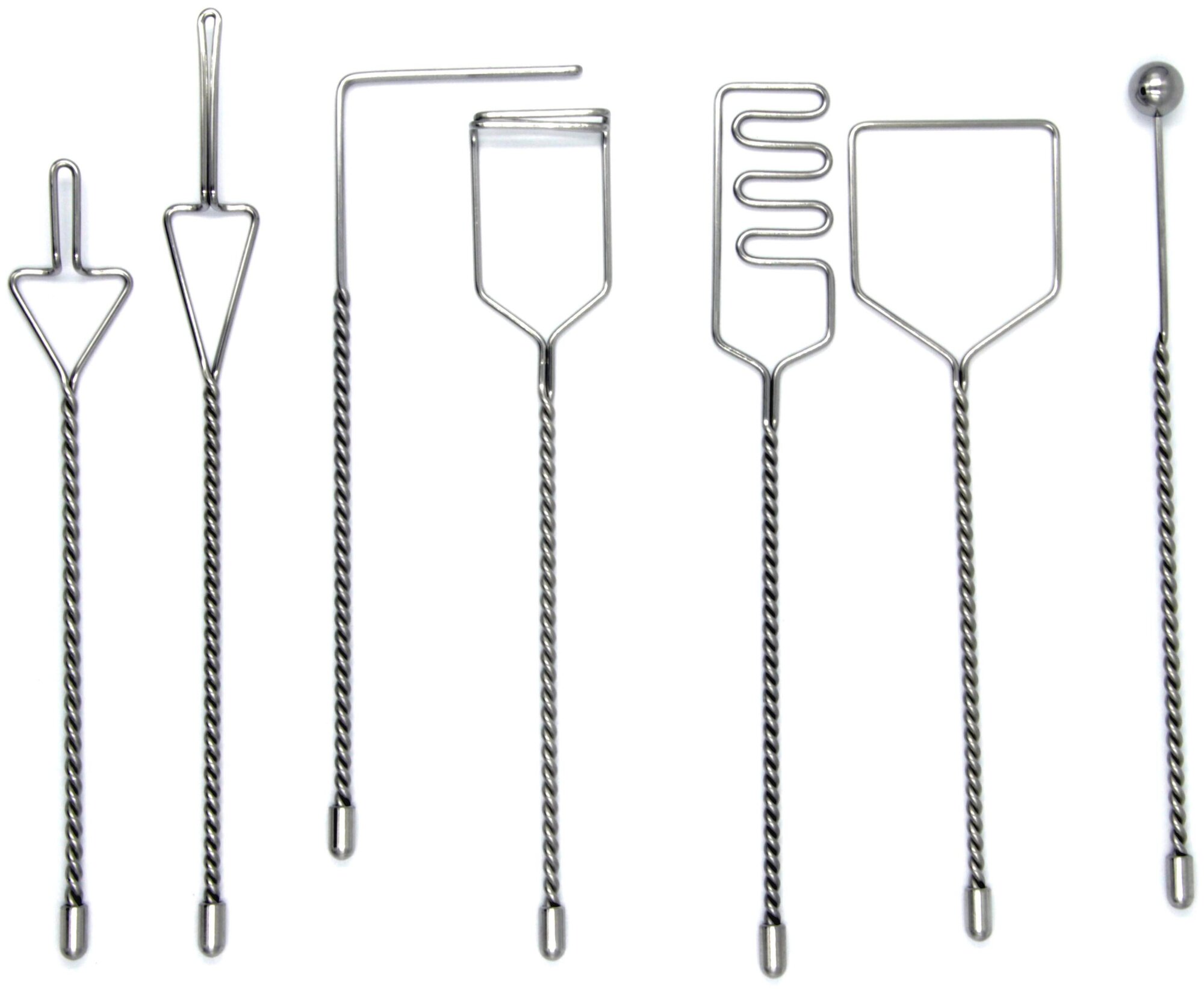 ООО Логопед Плюс Набор из 7 зондов постановочных по Рау с шариком на витой ручке